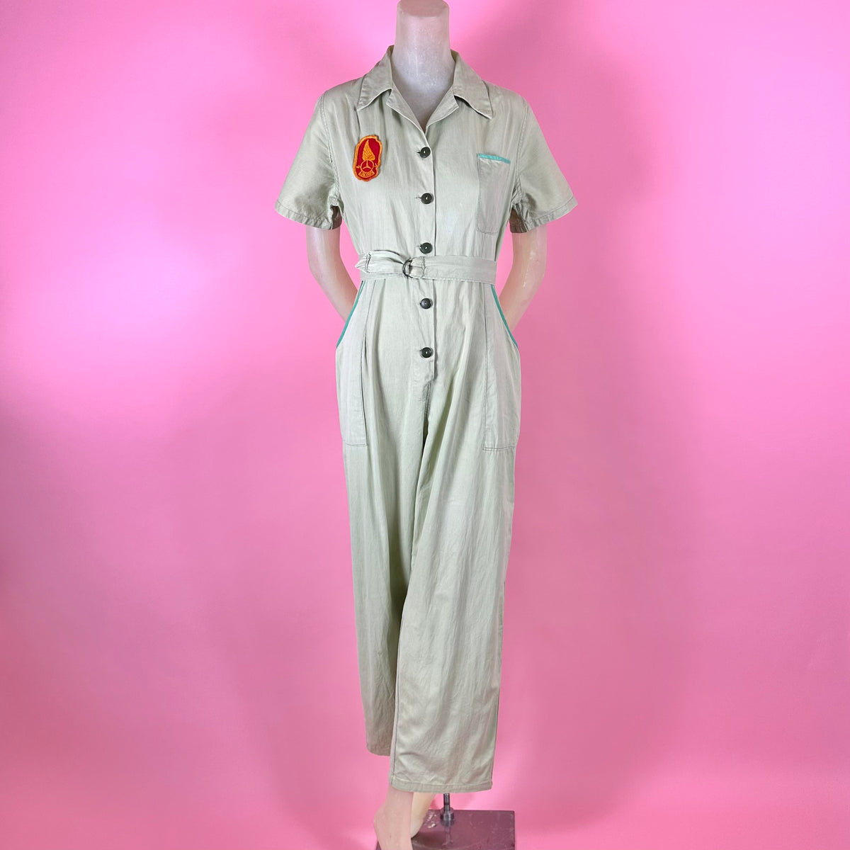 WW2 era 1940s Jacob’s Aircraft Engines Pale Green Factory Coveralls ...